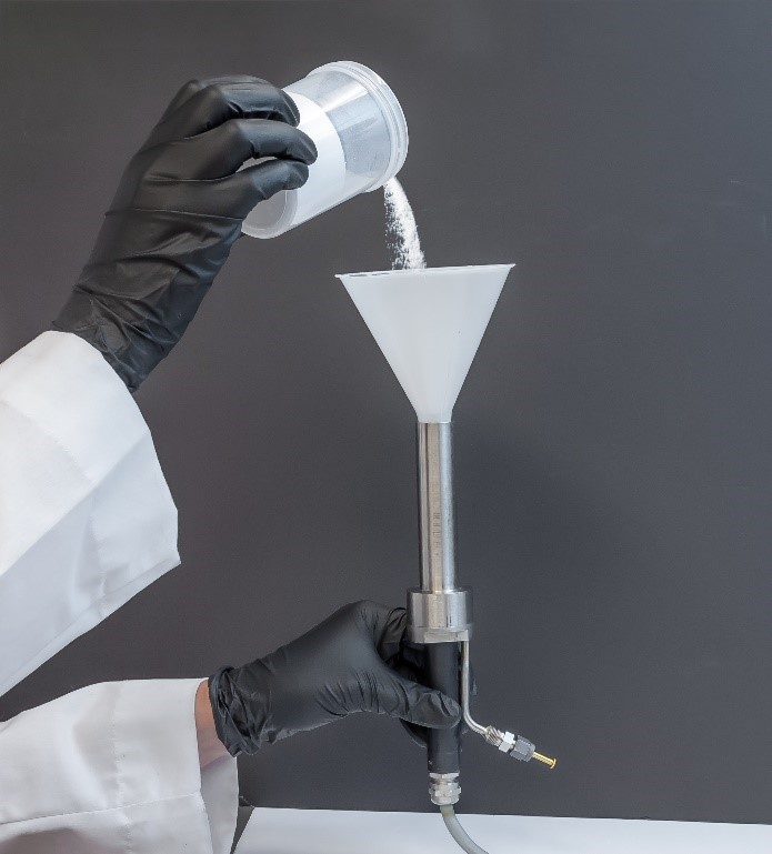 Measuring the Thermal conductivity of Powders with THW-L1