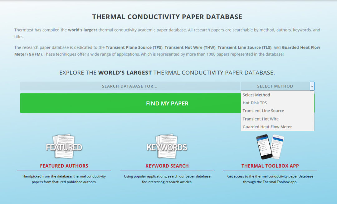 Thermal Conductivity Experiments – Resistance: Materials